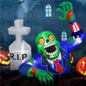 Holiday | 6ft Halloween Inflatables Outdoor Decorations Green Zombies ...